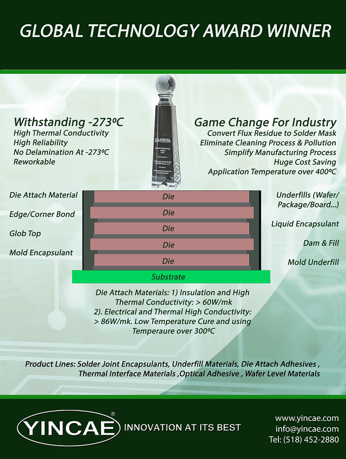 YINCAE Receives Global Technology Award for Adhesives/Underfills ...